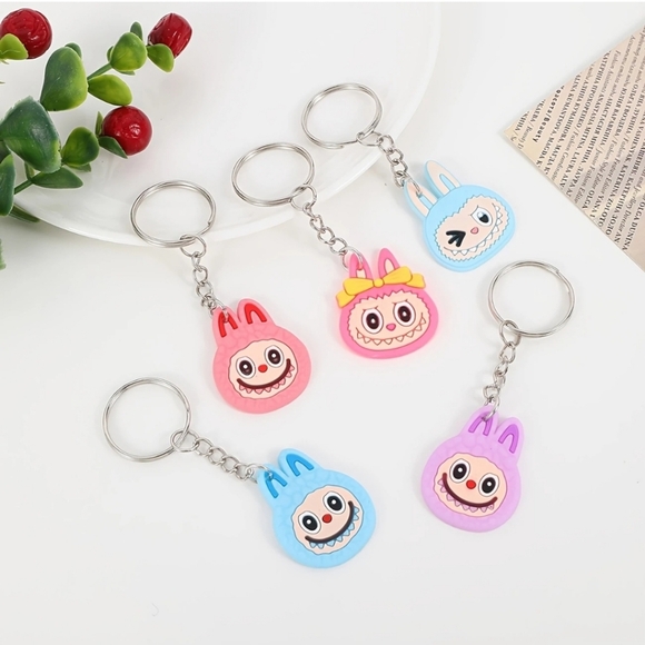 Bags | 5 Pcs Labubu Head Cute Keychains New | Poshmark